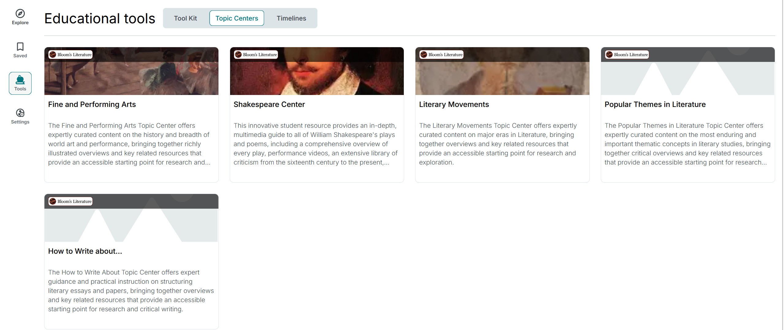 Bloom's Literature - Educational Tools – Infobase Platform