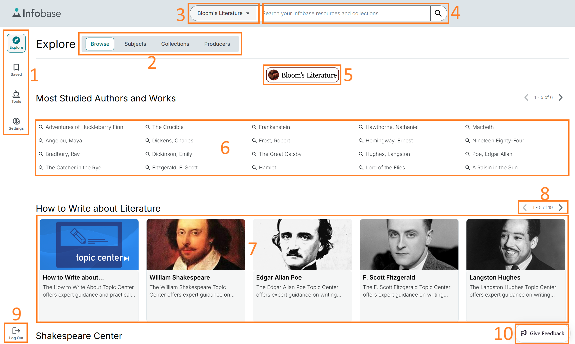 Homepage Overview – Infobase Platform