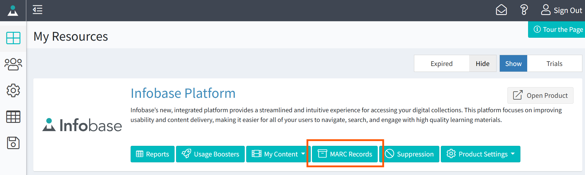 MARC Records – Infobase Platform
